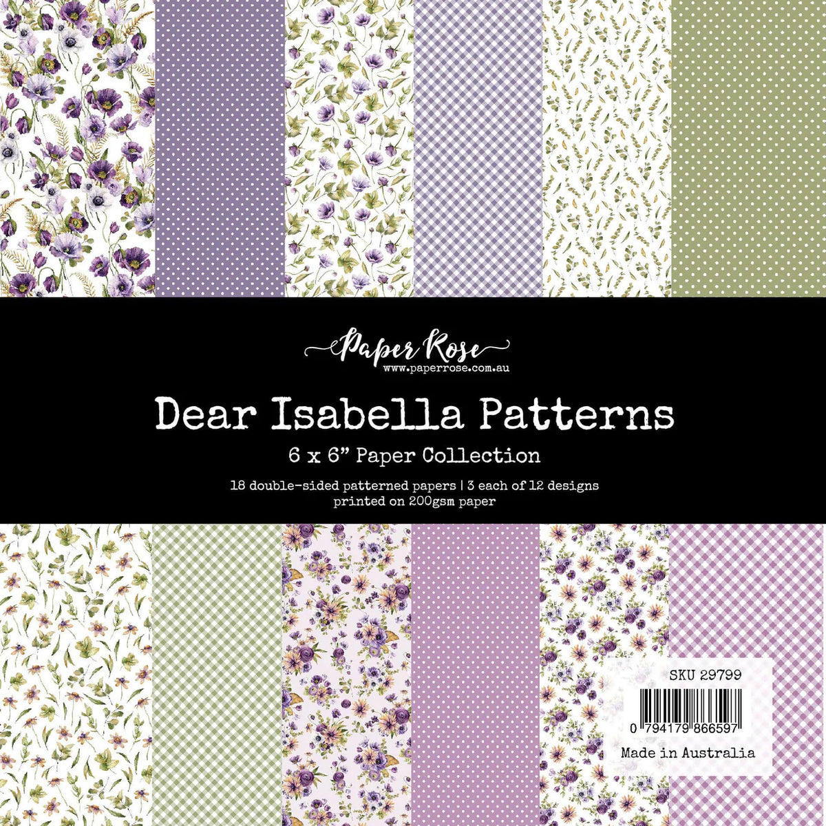 Dear Isabella Patterns 6x6 Paper Collection – Scrapbook Art et Passion