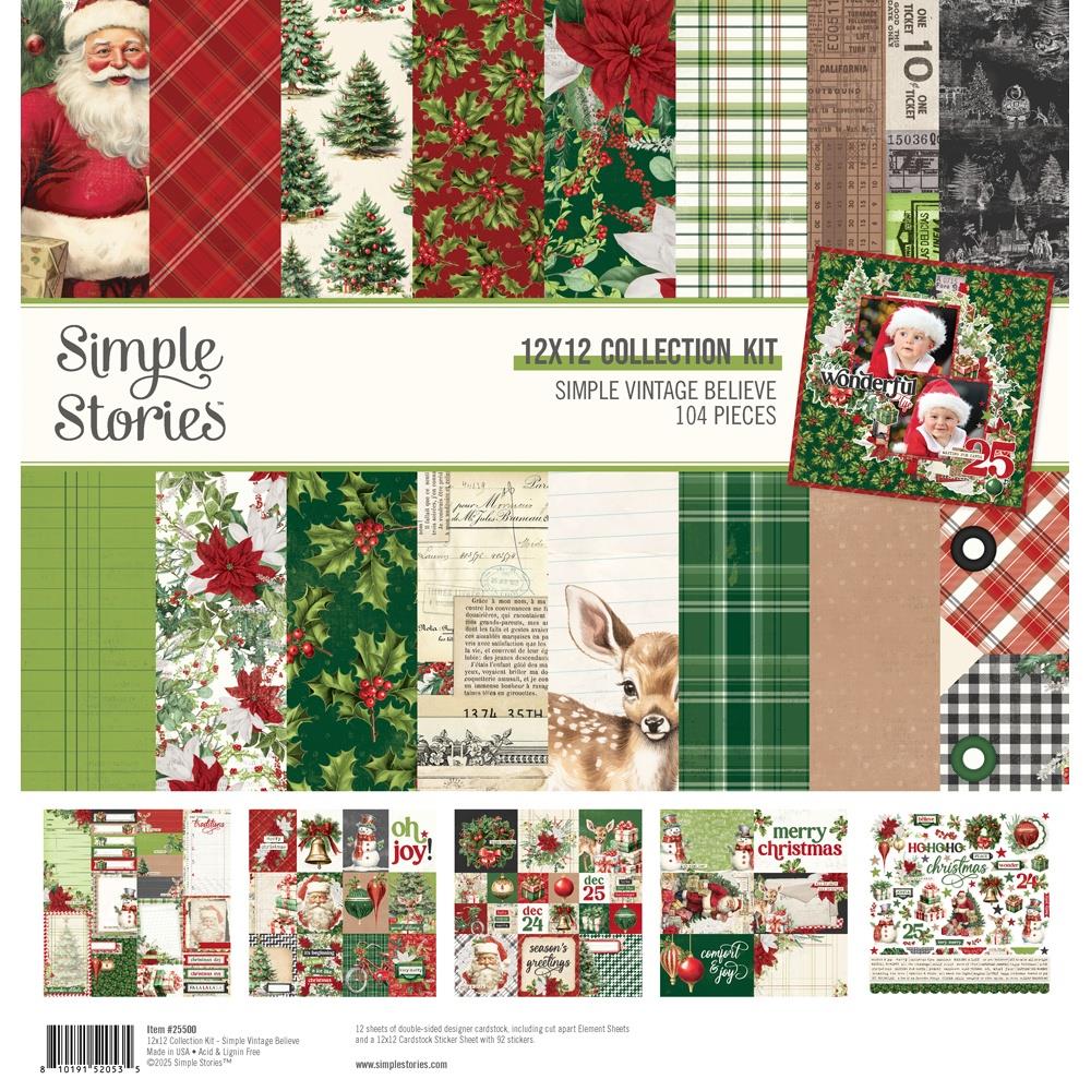 Simple Stories Collection Kit 12"X12" Simple Vintage Believe / Papers ...
