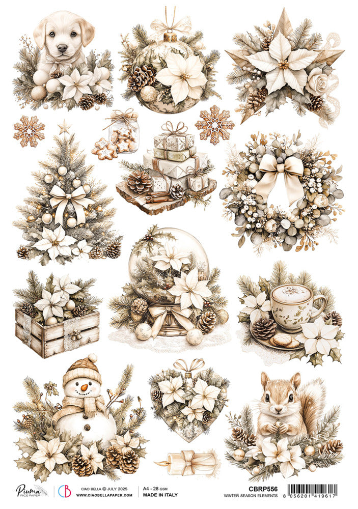 Alchemy Of Art 6X12 Extras Paper Set Wonderful Christmas Time ...