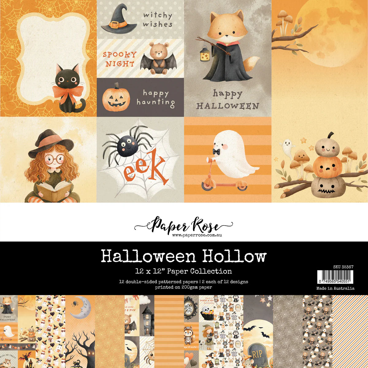 Paper Rose Halloween Hollow Papier Collection 12x12 – Scrapbook Art et ...