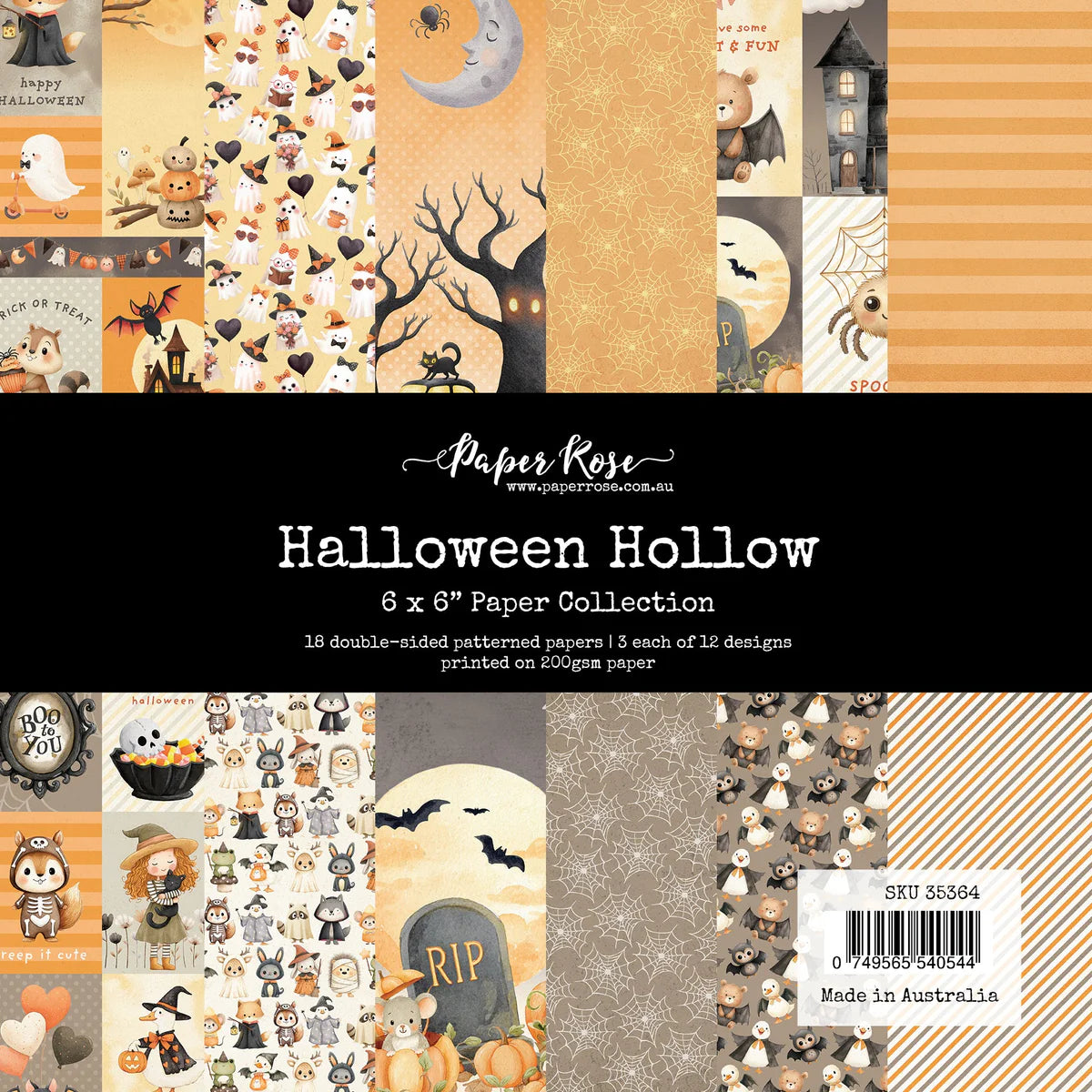 Paper Rose Halloween Hollow Papier 6x6 – Scrapbook Art et Passion
