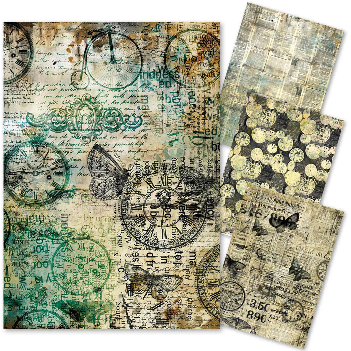 Ciao Bella Time Capsule Mixed Media Rice Paper A4 Set 4/Pkg / Papier d ...