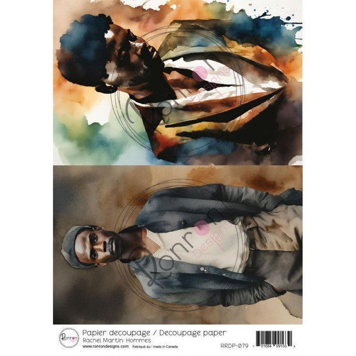 Ronron Designs Papier de riz Rachel Martin Hommes – Scrapbook Art et ...